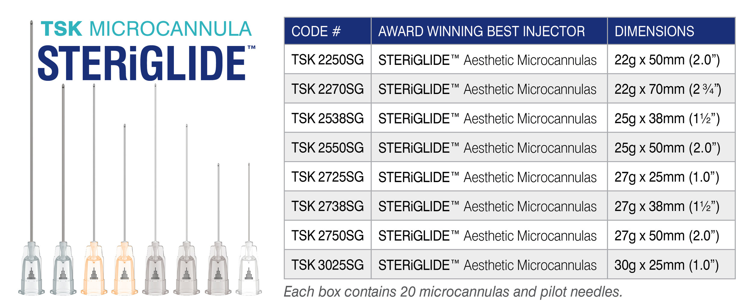 TSK STERiGLIDE™ Microcannula — Air-Tite Aesthetics