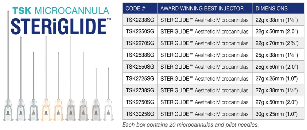 TSK STERiGLIDE™ Microcannula — Air-Tite Aesthetics