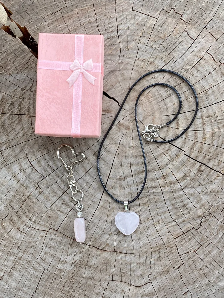 Rose Quartz Heart Necklace
