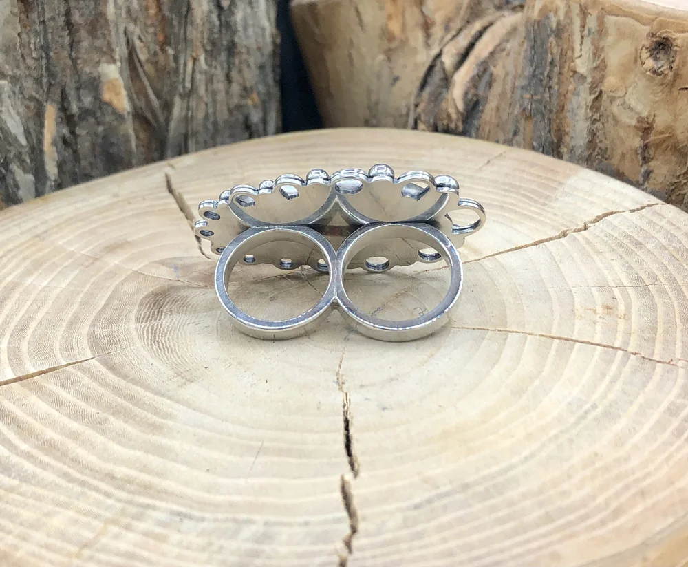 Brass Knuckles Wedding Ring