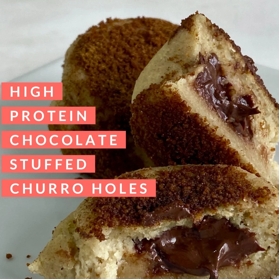 High Protein Chocolate Stuffed Churro Holes 🍩 — Holly Hillyer Wellness