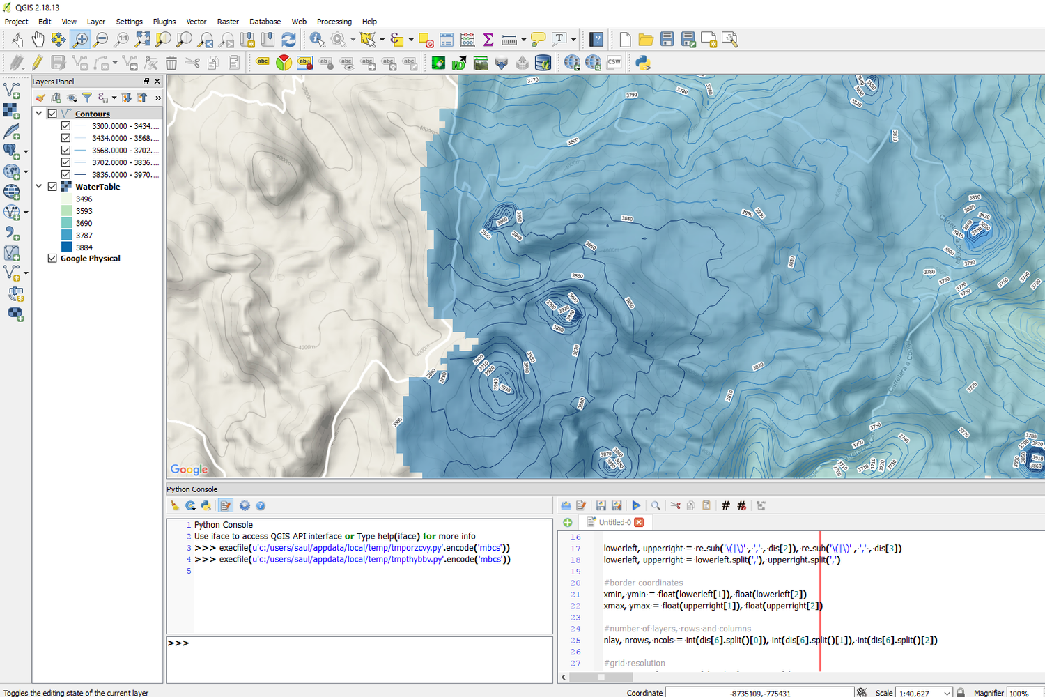 How to import a Water Table from MODFLOW in QGIS with Python - Tutorial ...