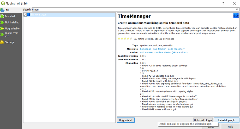 How to visualize time series in QGIS 3.0 with the Time Manager Plugin ...