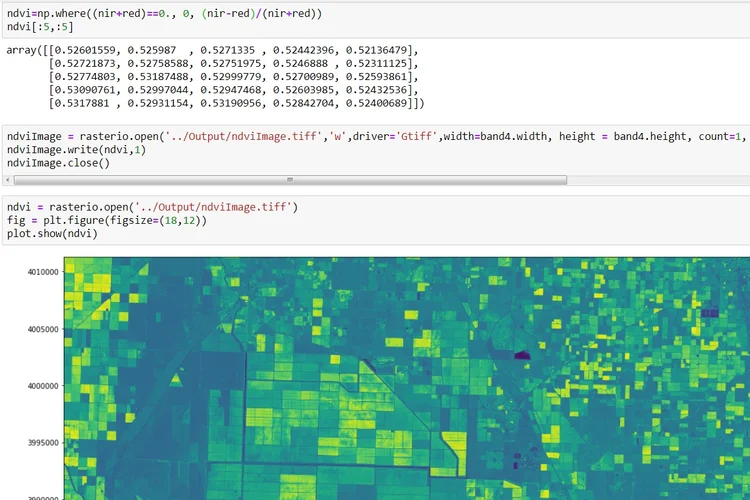 NDVI calculation from Landsat8 images with Python 3 and Rasterio ...
