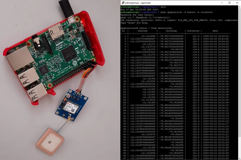 How to record GPS position on a Postgresql database using a Raspberry ...