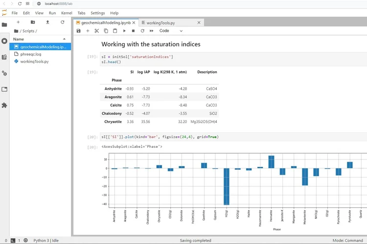 Seawater speciation modeling with Phreeqc coupled with Python and ...