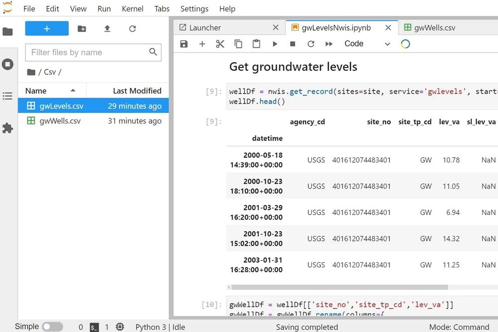 How to download well info and groundwater levels from the NWIS server ...