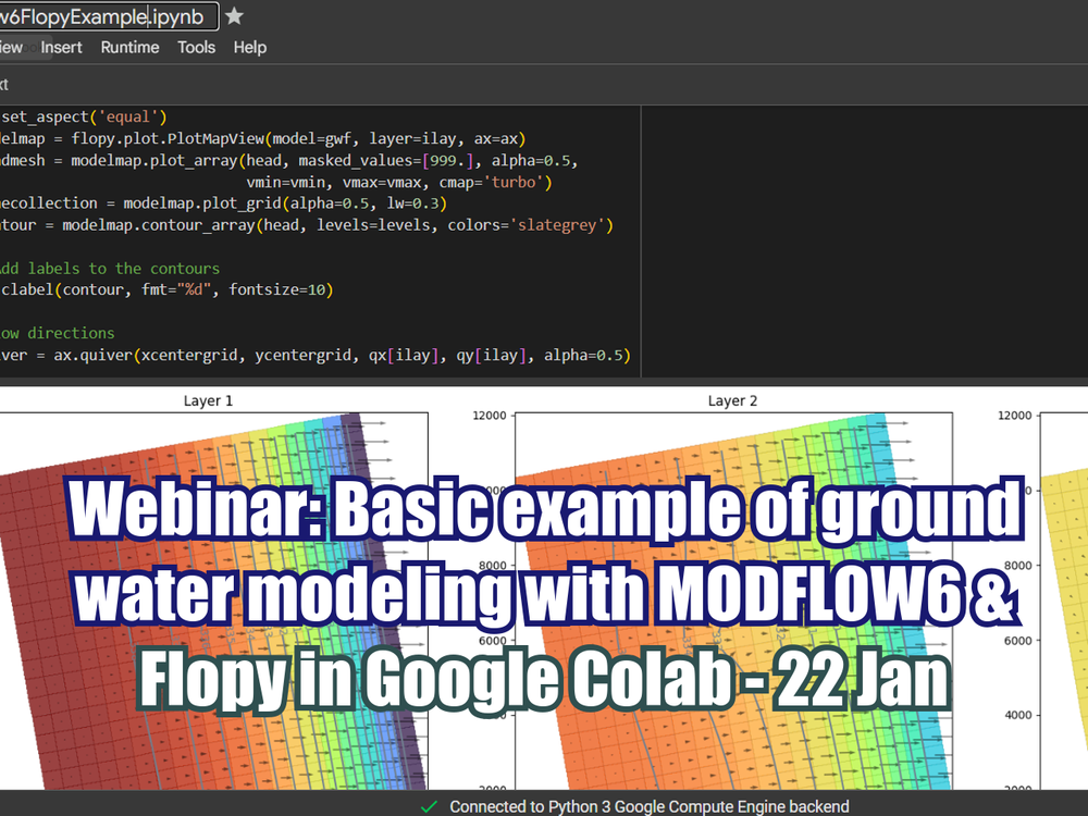 Open webinar: Basic example of groundwater modeling with MODFLOW6 and ...