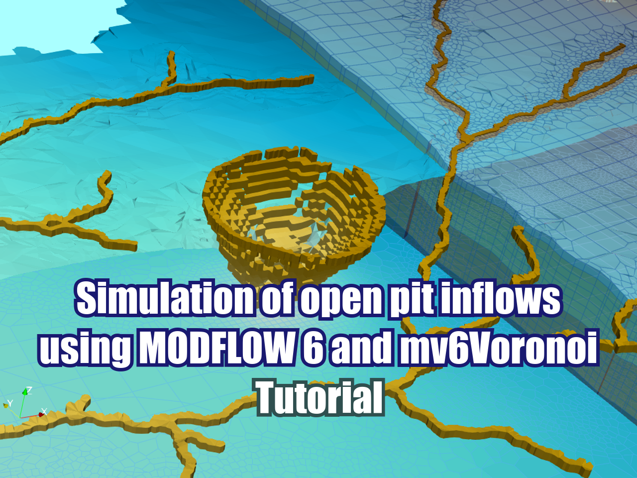 Simulation of open pit inflows using MODFLOW 6 and mv6Voronoi - Tutorial — Hatari Labs