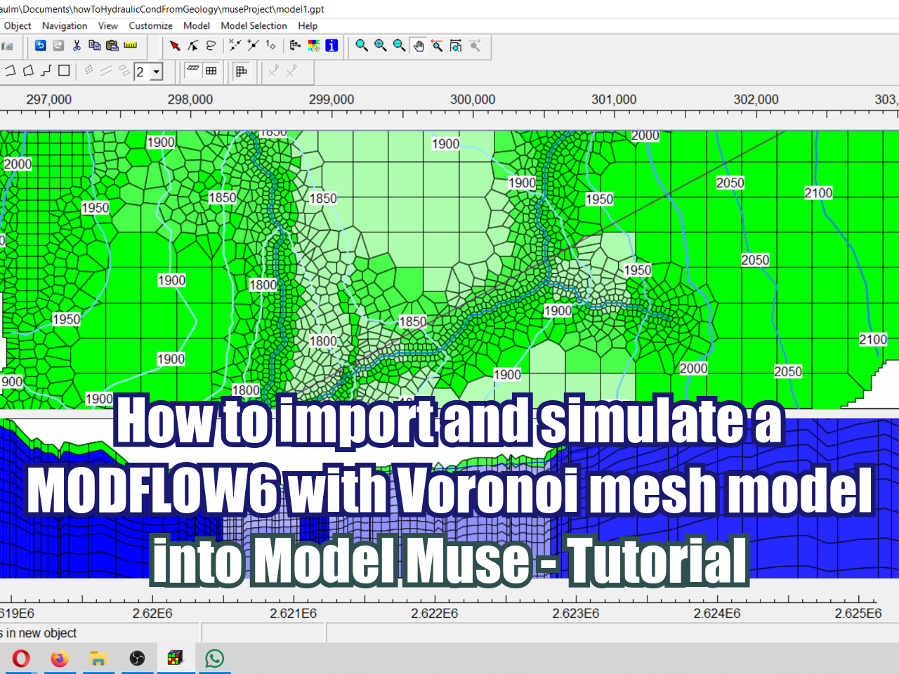 How to import and simulate a MODFLOW6 with Voronoi mesh model into Model Muse - Tutorial ...