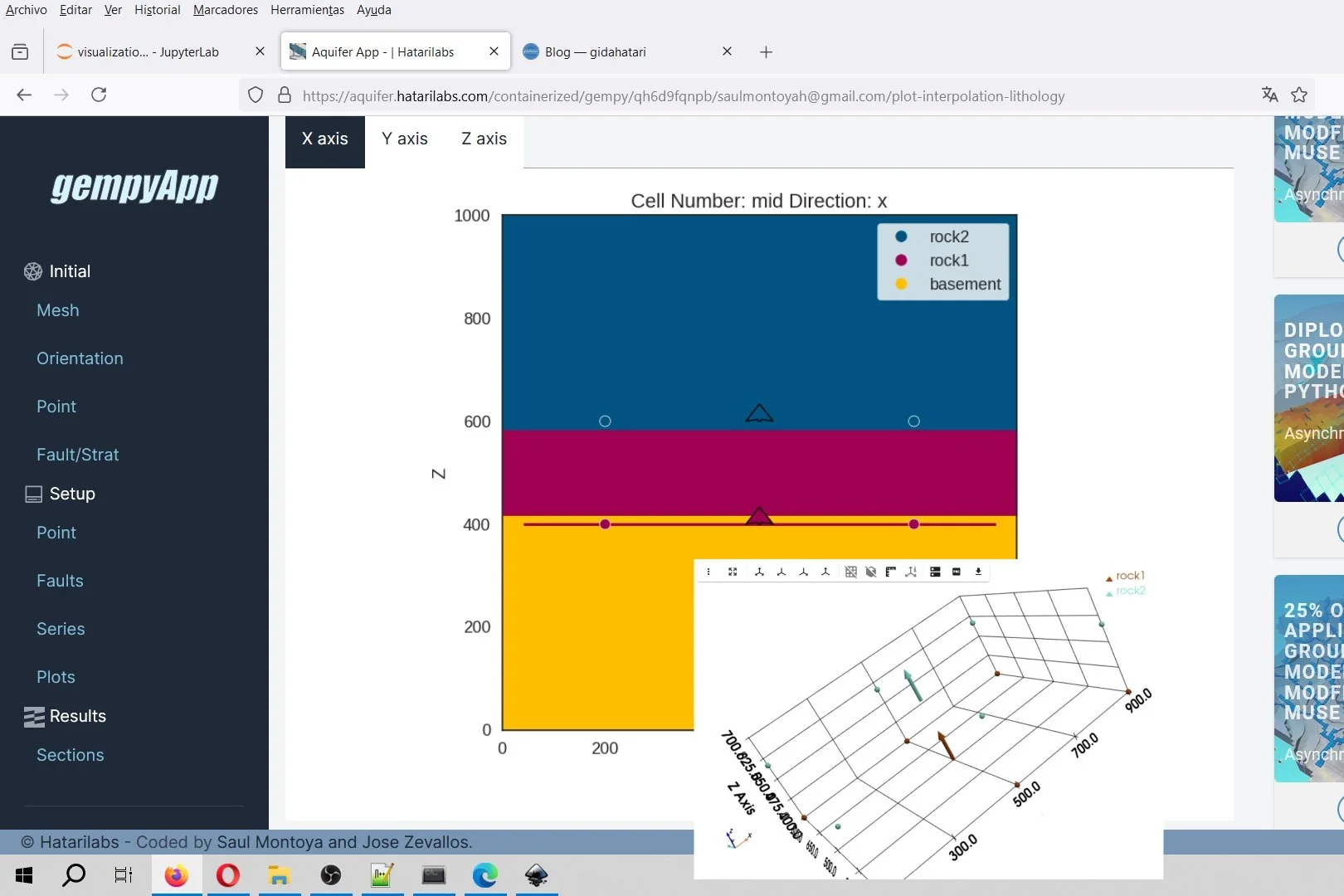 Geological modeling of horizontal sedimentary layers with Gempy and Aquifer App - Tutorial ...