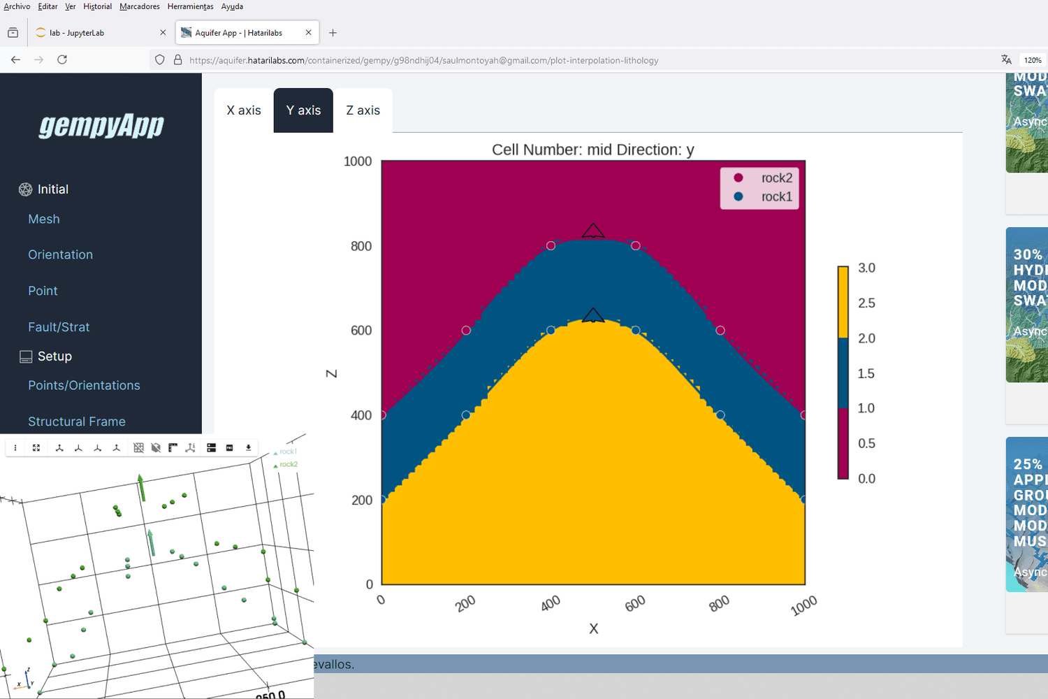 Geological modeling of an anticline structure with Gempy and Aquifer ...