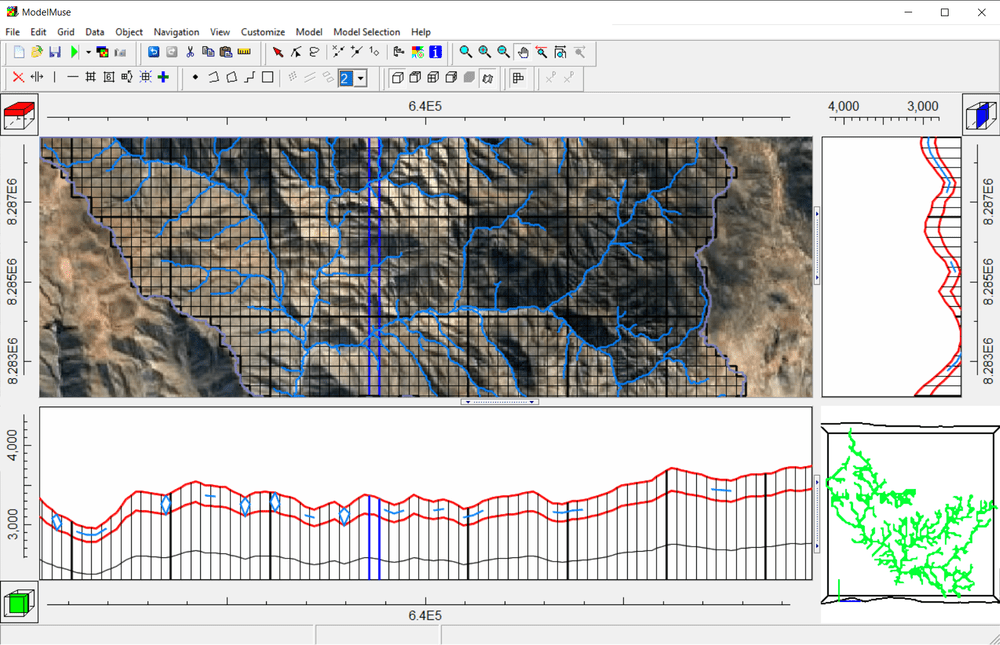 Geospatial processing for a groundwater model in Model Muse in 14 ...