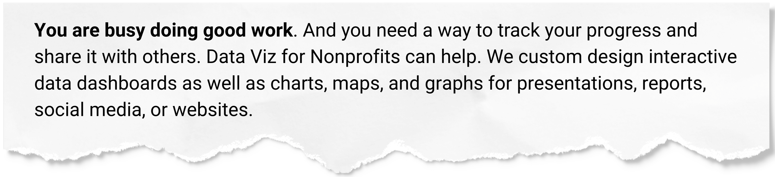 Data Viz for Nonprofits