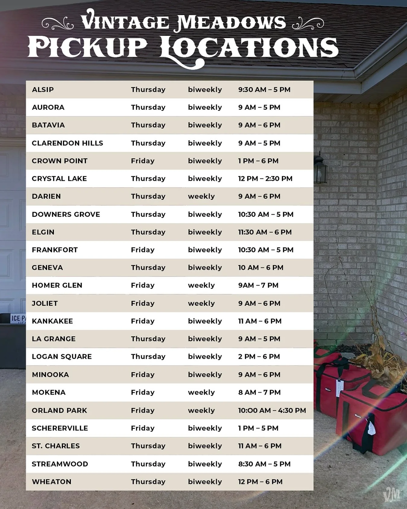 Pickup Locations