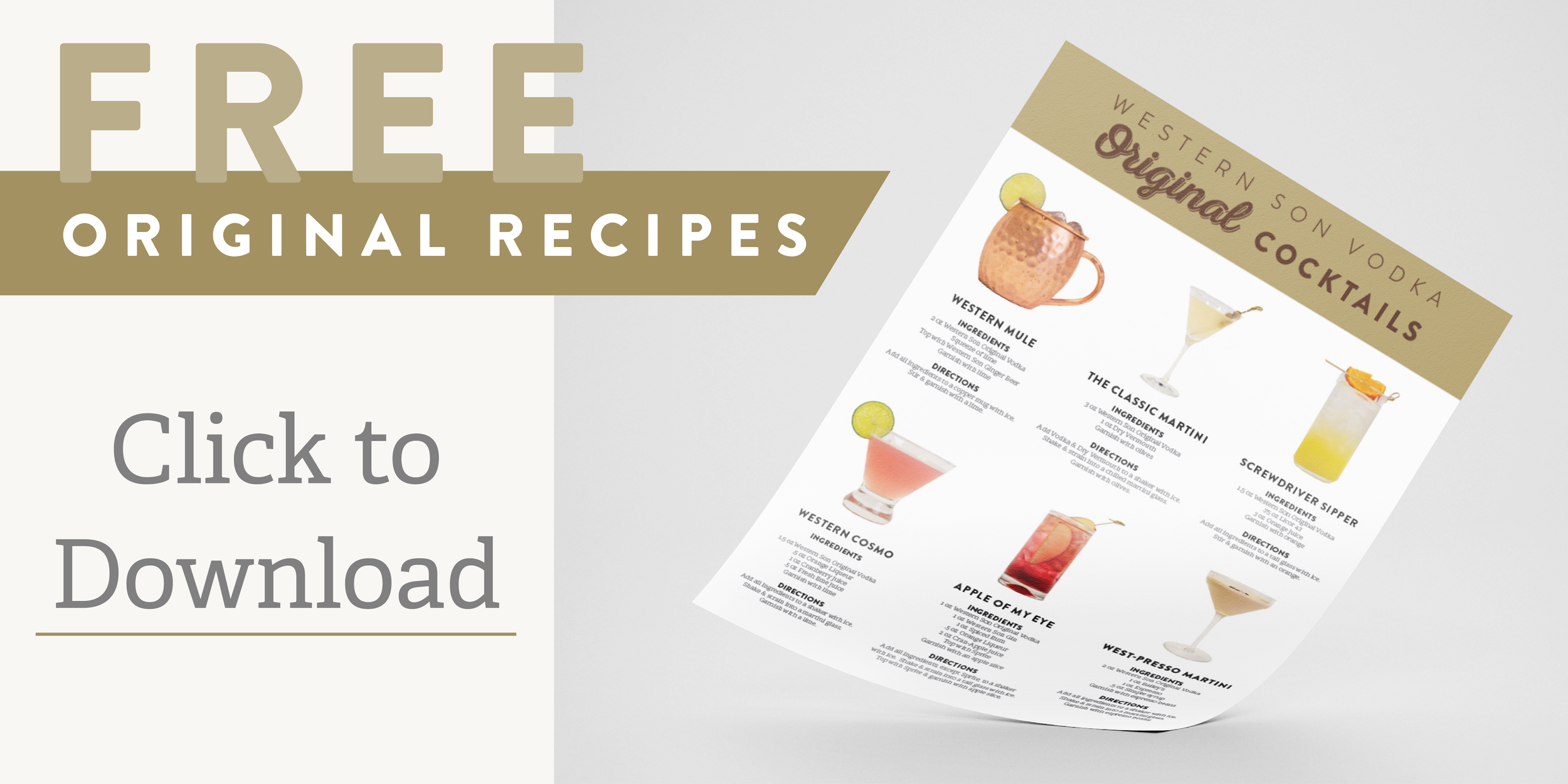 Vodka Cocktails Menu