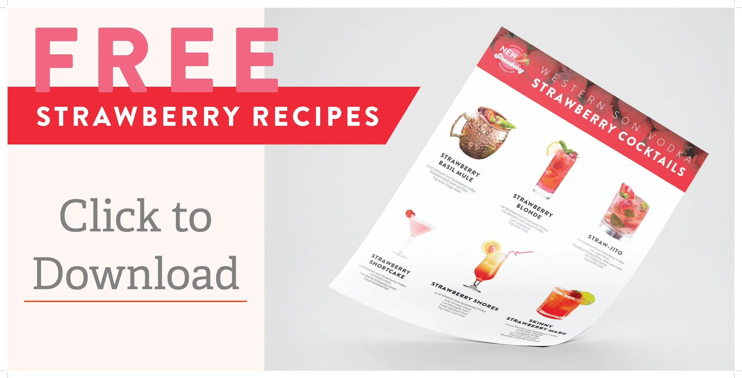 Strawberry Vodka Cocktails — Western Son Distillery