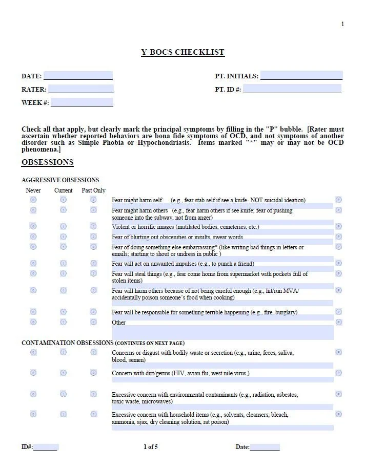 Fillable Y-BOCS (adults)