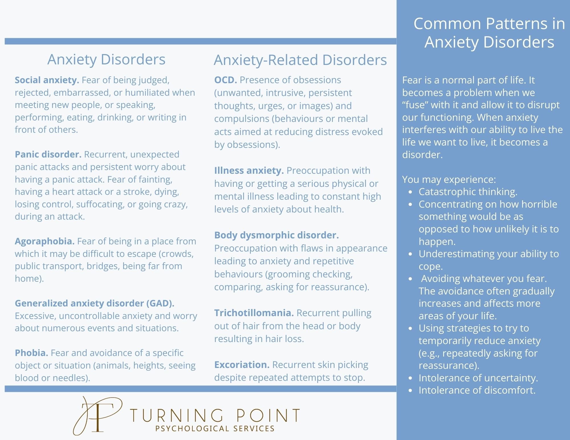 Printable Anxiety Brochure