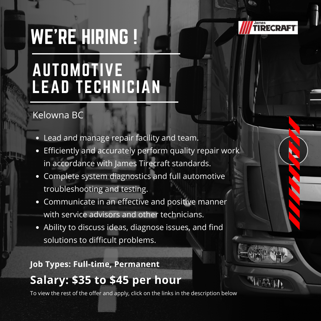 Join our Tirecraft Team — James Tirecraft