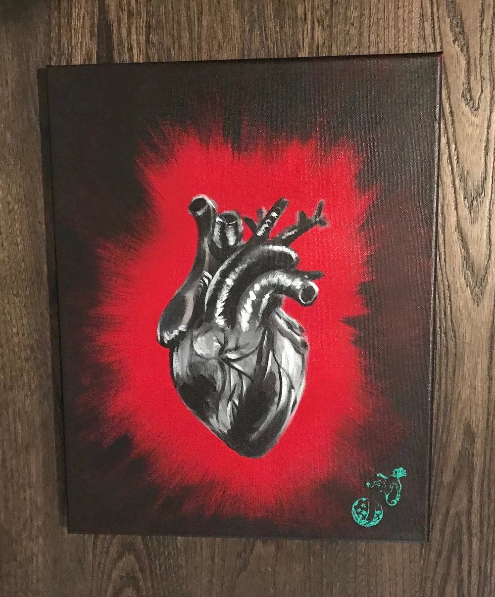 Human Heart Painting Acrylic