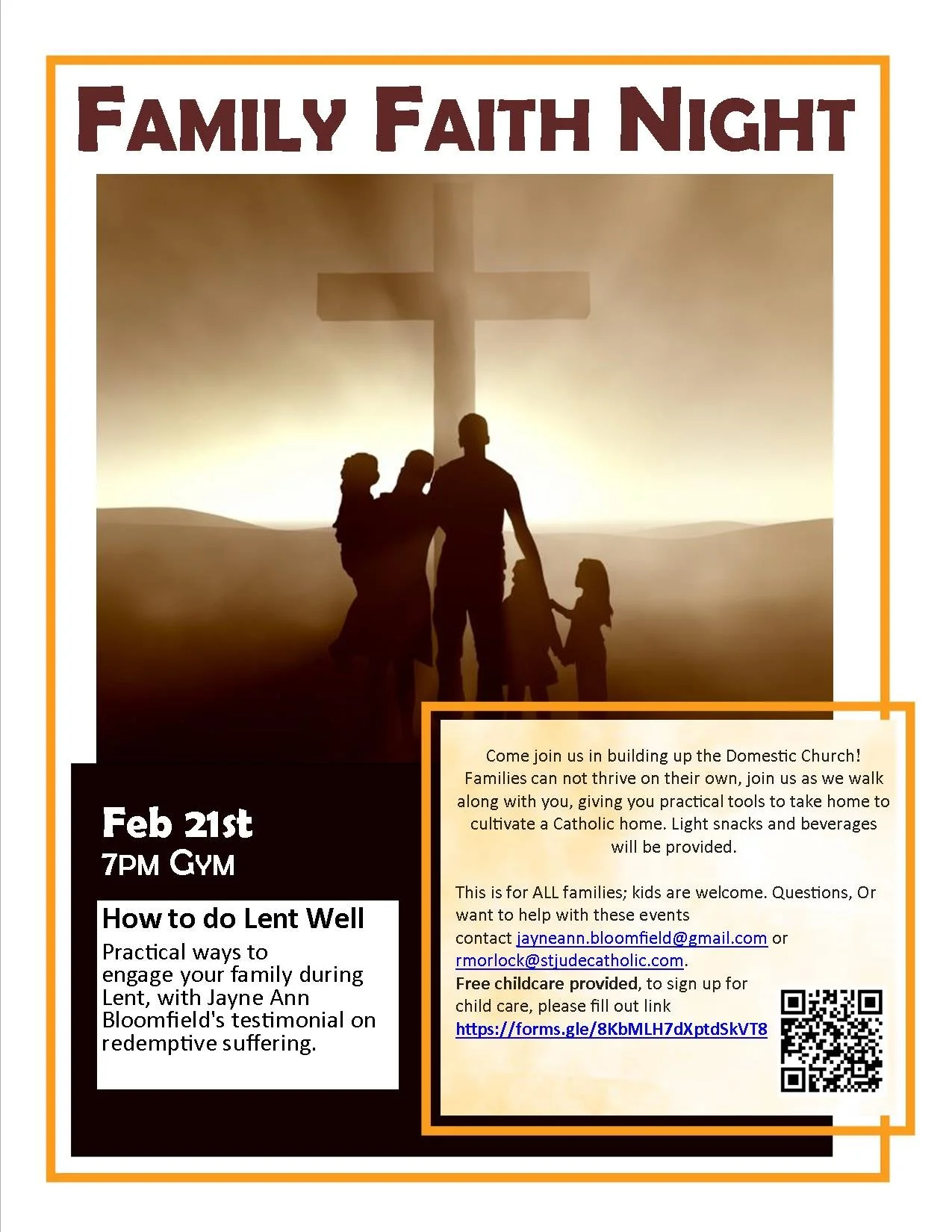 Family Faith Nights — St. Jude Catholic Church