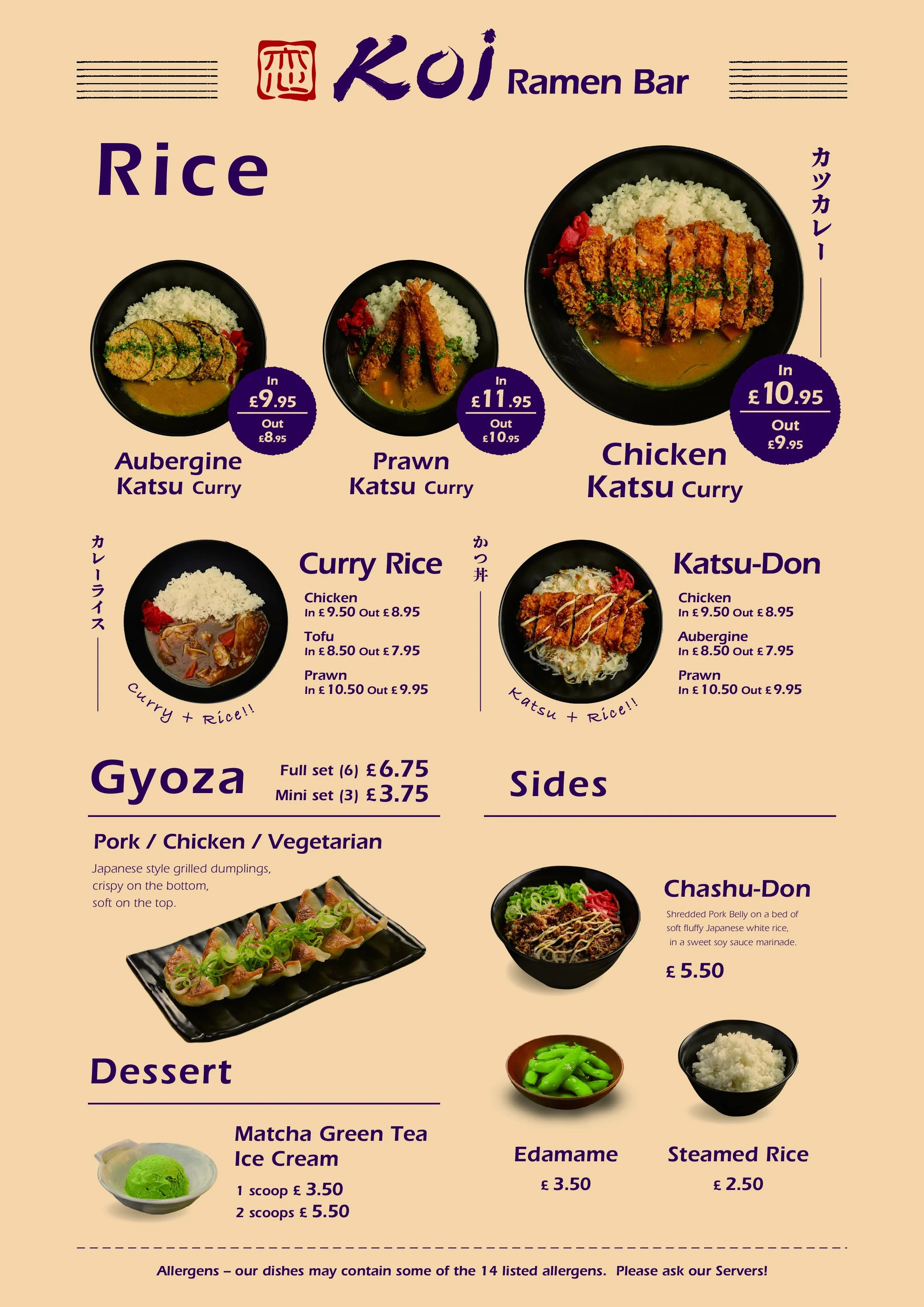 Menu — Koi Ramen