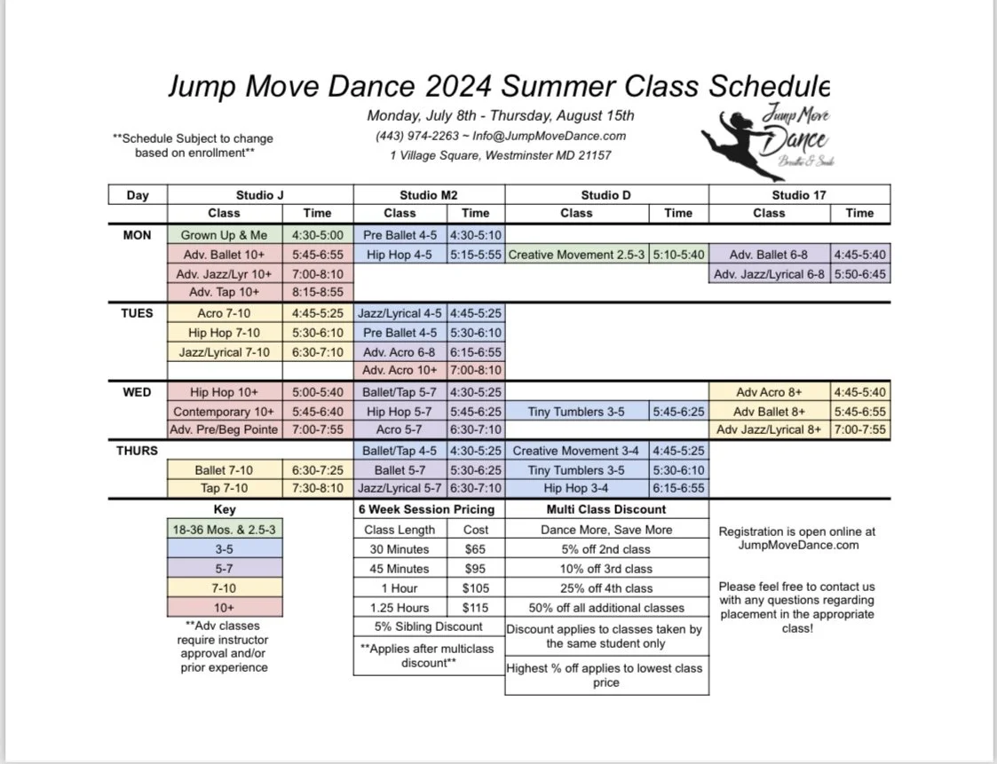 Jump, Move, Dance — Mini Sessions