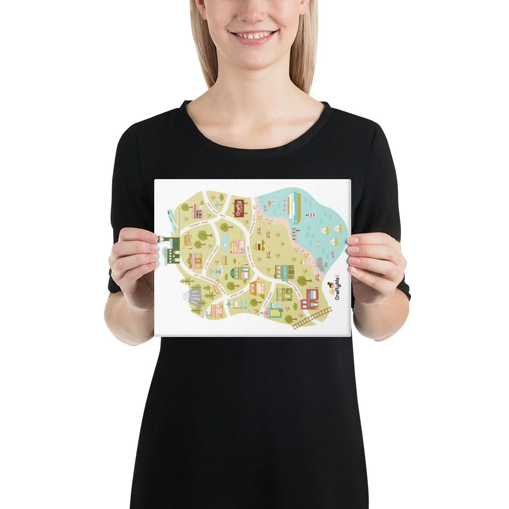 Crafty Town 2025 Canvas Map — CraftyMe