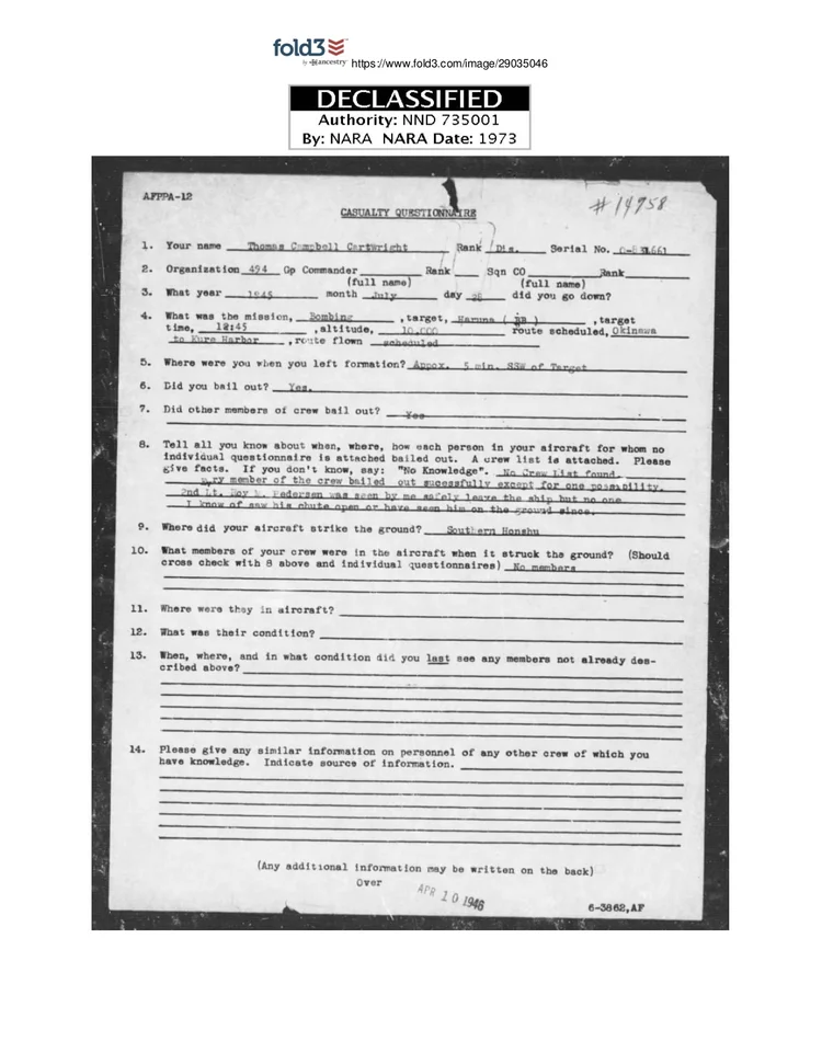 (Final) CREWMEN of THE LONESOME Lady — American POWs in WWII Hiroshima