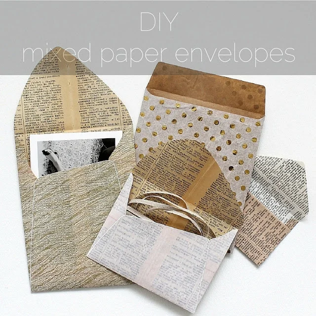 DIY: mixed paper envelopes — paperiaarre