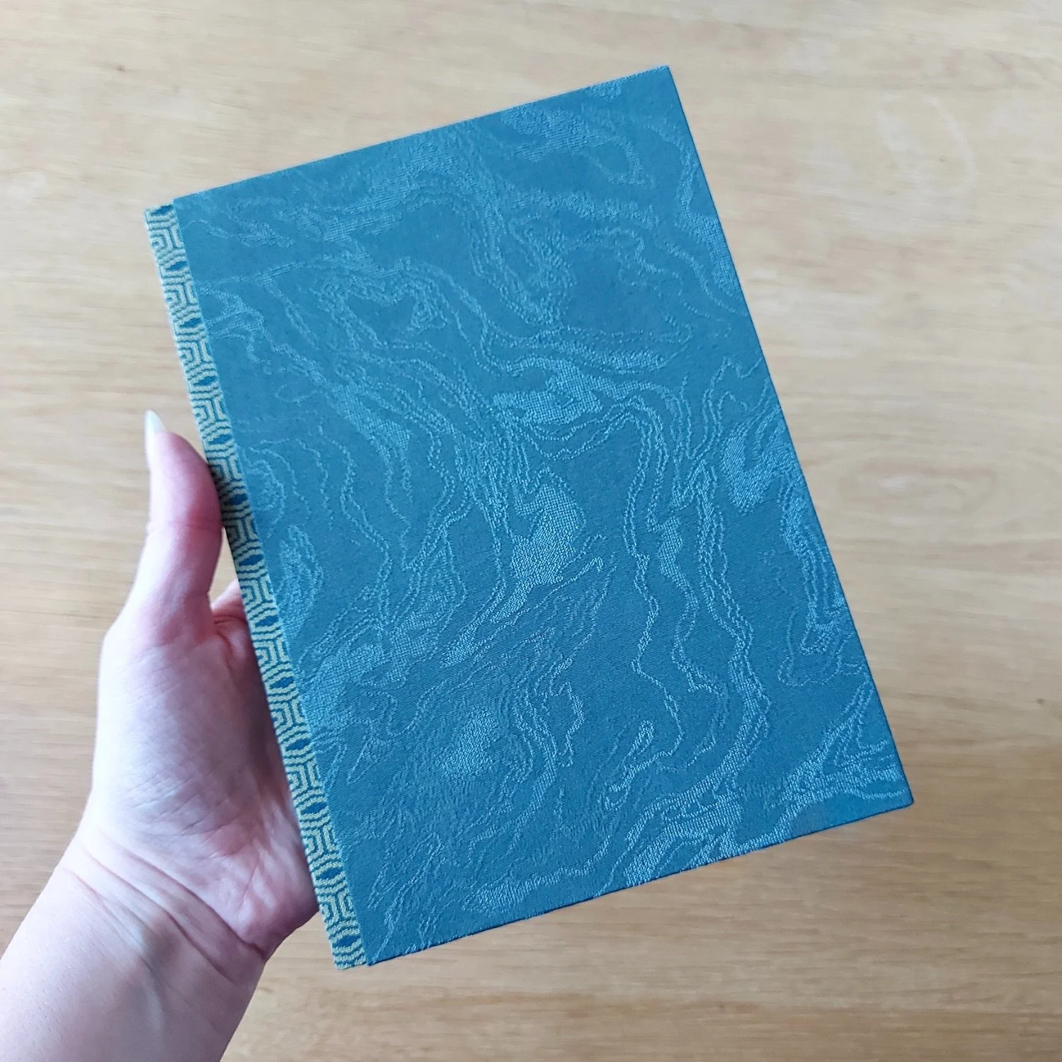 Marbled Green - Large Vintage Kimono Silk Notebook with Soft Covers ...