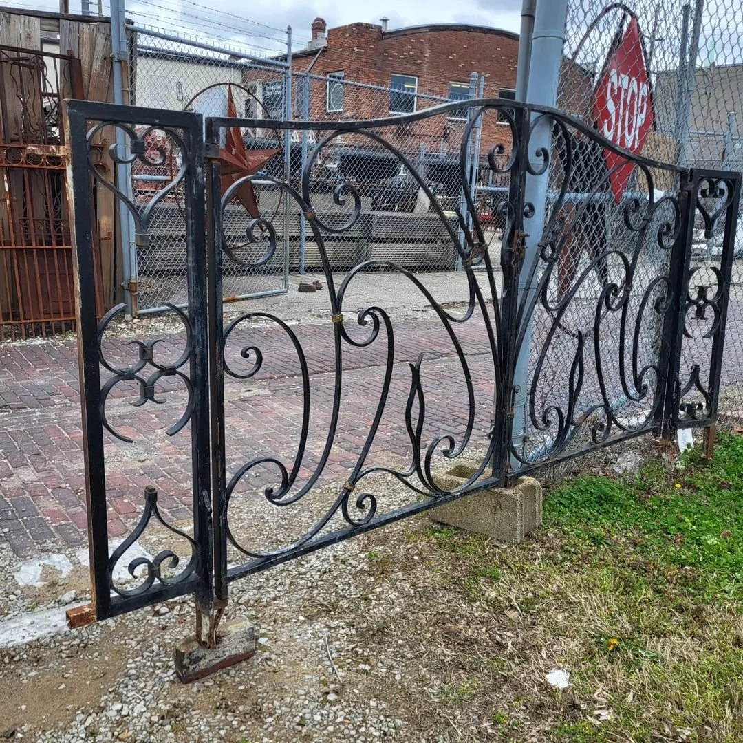 Old French Iron Driveway Gate Set — Architectural Salvage