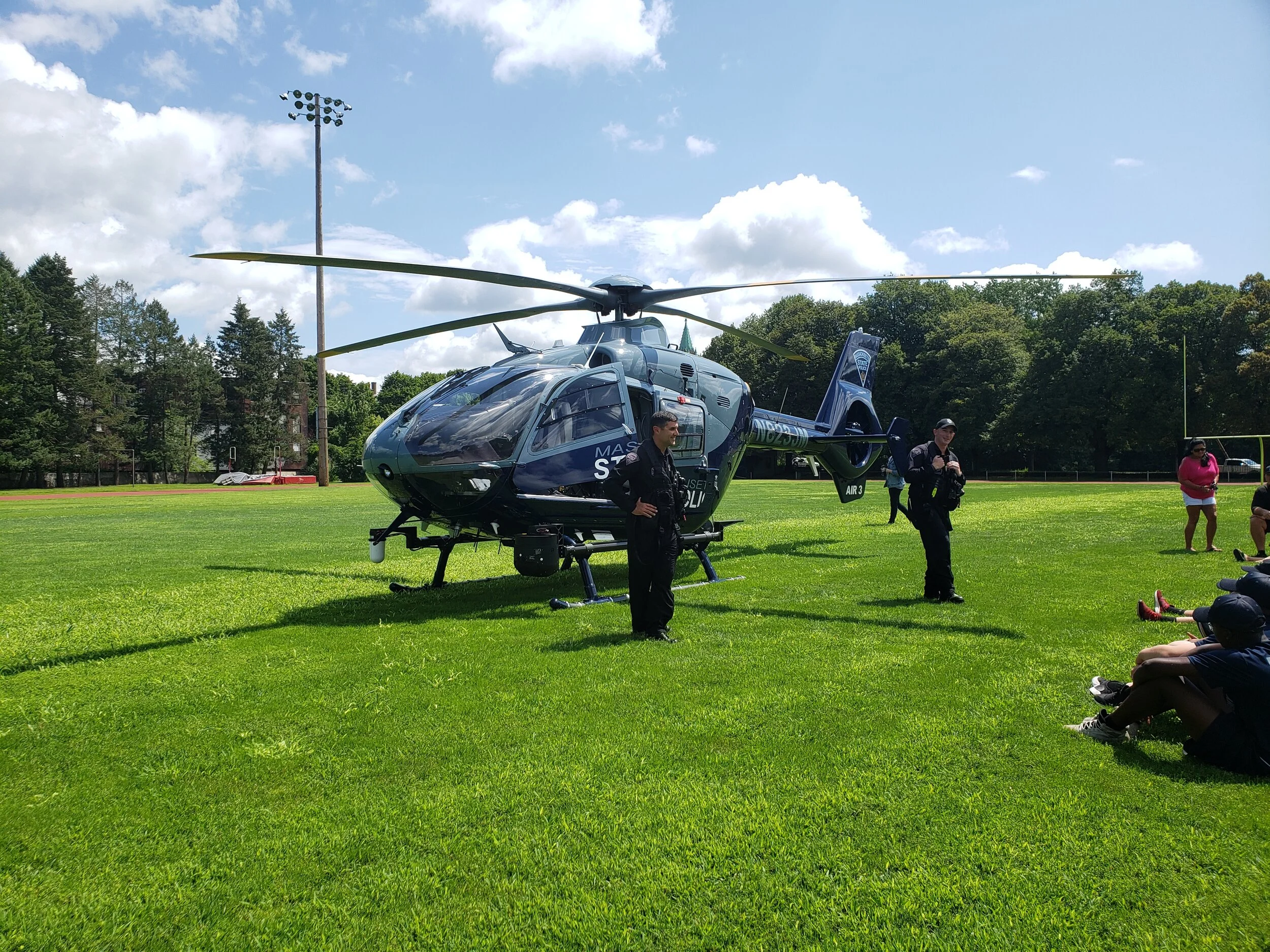 FPD Junior Police Academy with MA State Police Helicopter! — Elect SAM