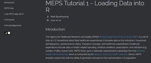 MEPS Tutorial - Part 1: Loading Data into R — Mark Bounthavong