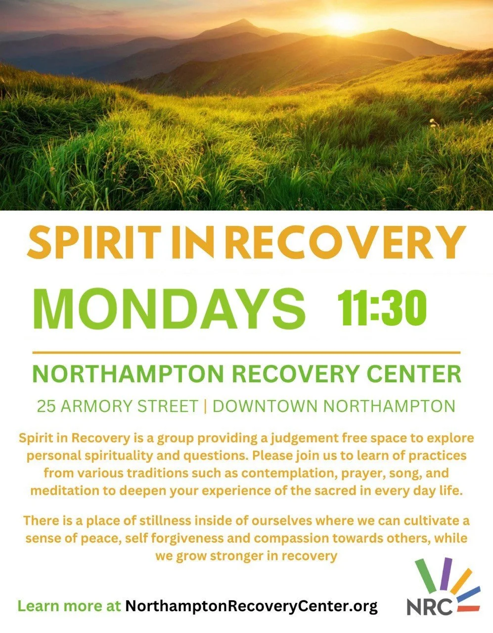 Schedule of Events — Northampton Recovery Center