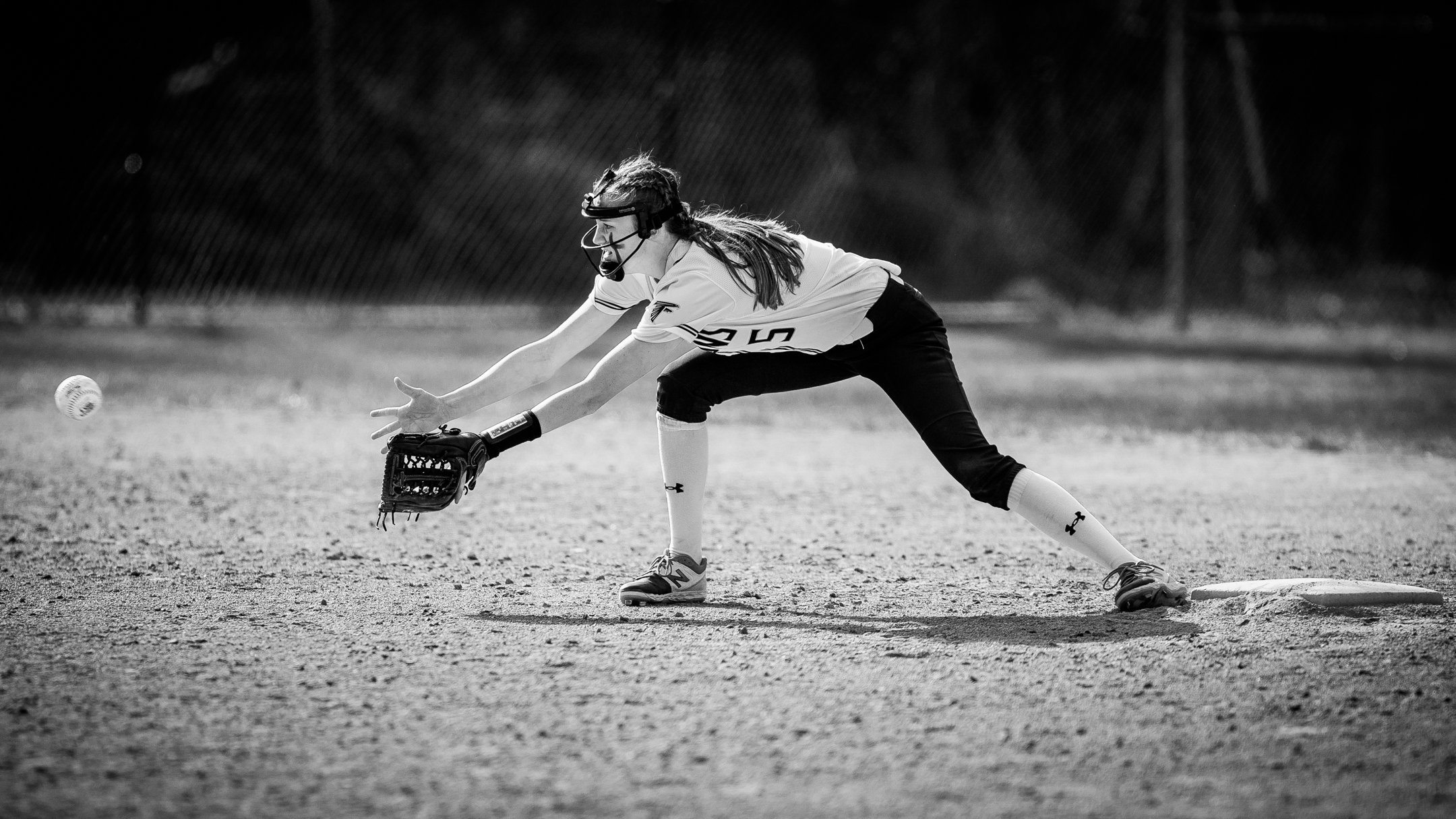 Softball Black And White Photography