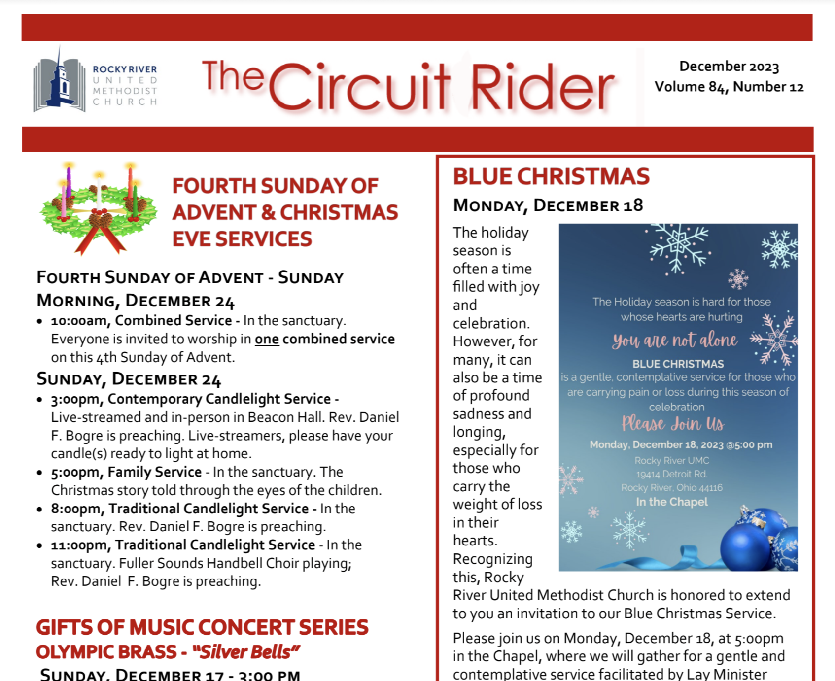 Circuit Rider – December 2023 — Rocky River United Methodist Church