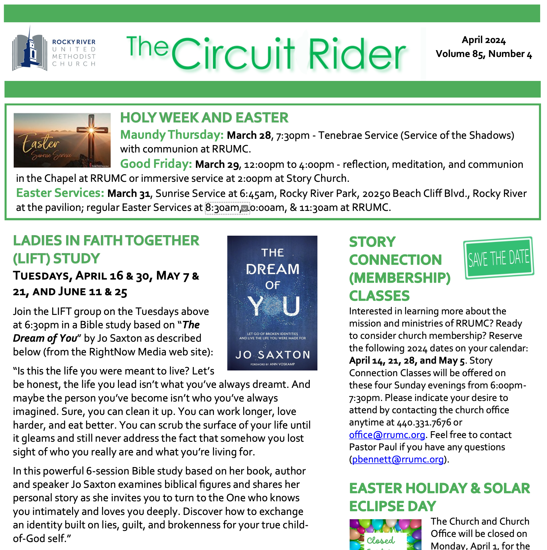 Circuit Rider – April 2024 — Rocky River United Methodist Church