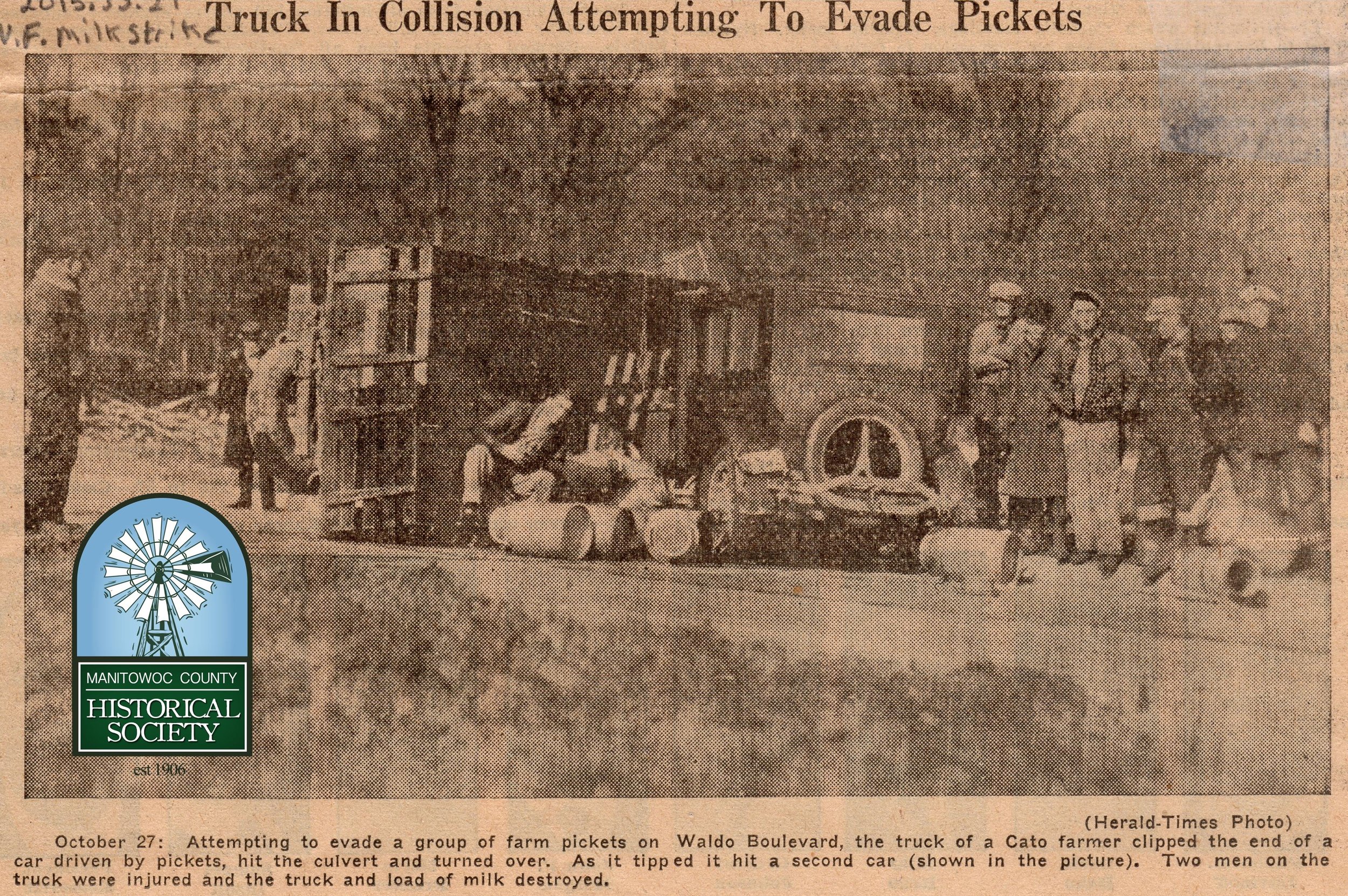 Wisconsin Milk Strike, 1933 — Manitowoc County Historical Society