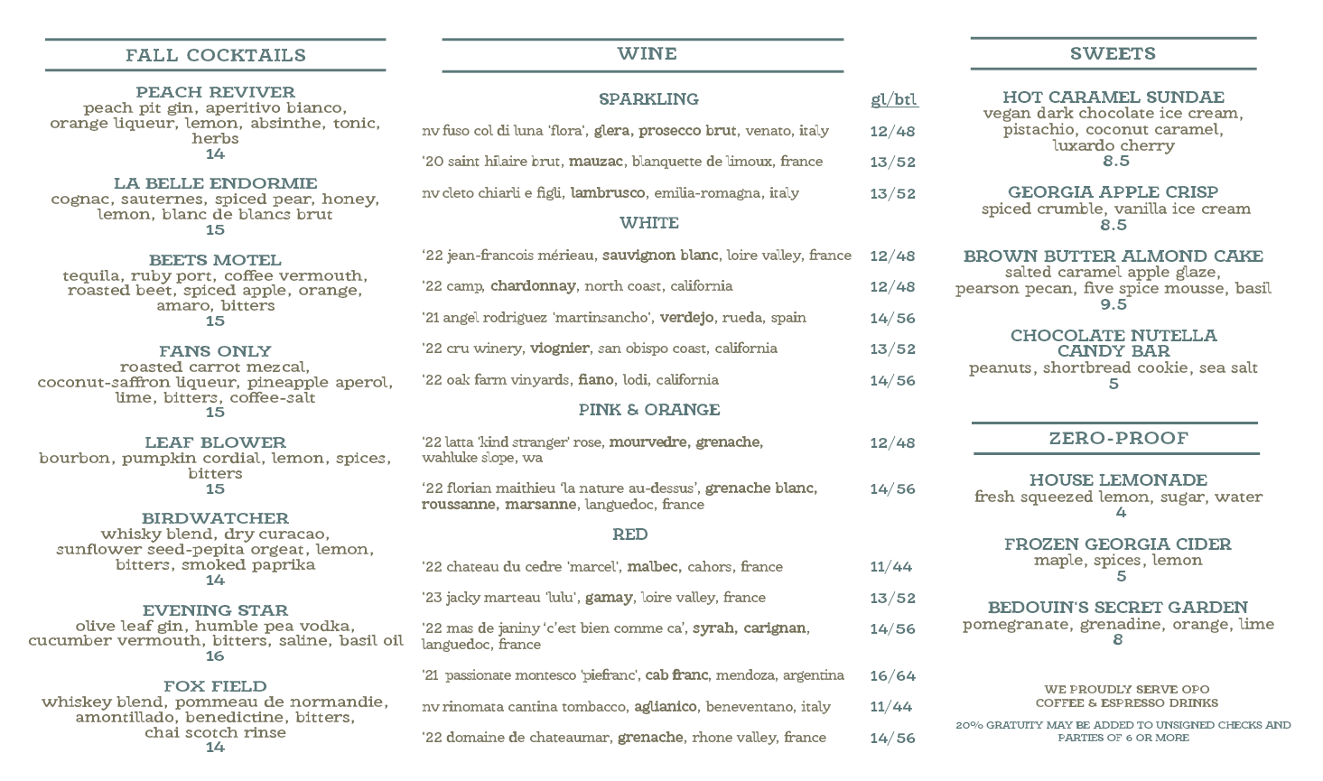 Menu — LEONs FULL SERVICE