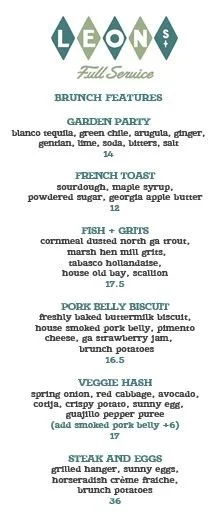 Menu — LEONs FULL SERVICE