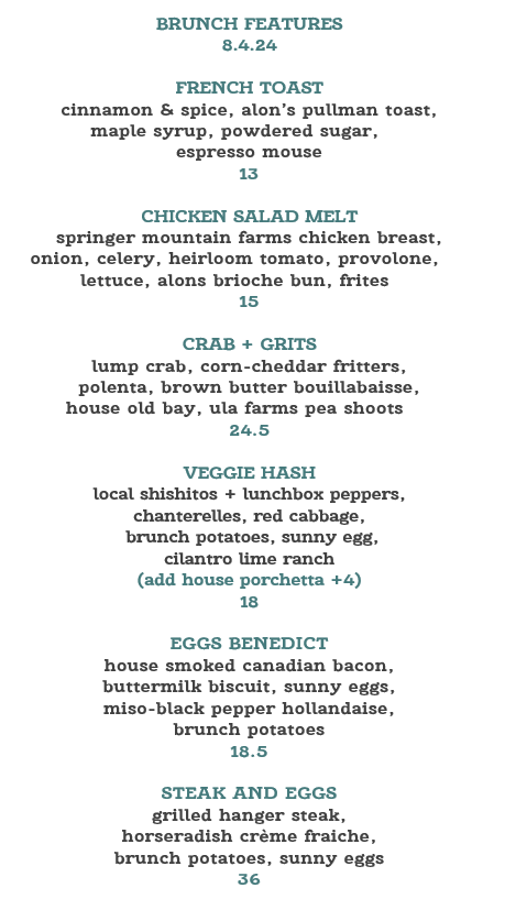 Menu — LEONs FULL SERVICE