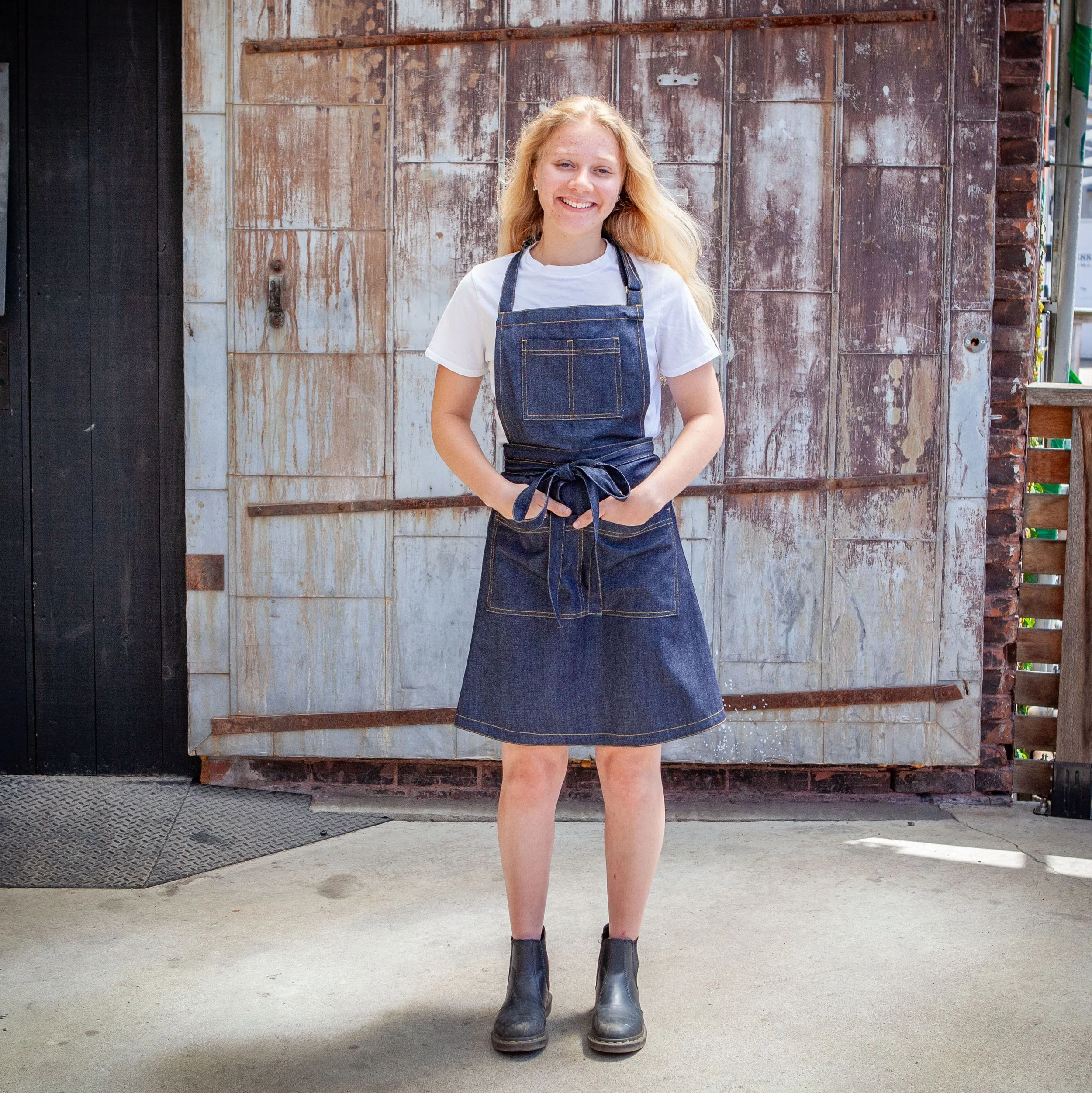 Trade Apron Dress / Raw Denim — tove | sustainable fashion