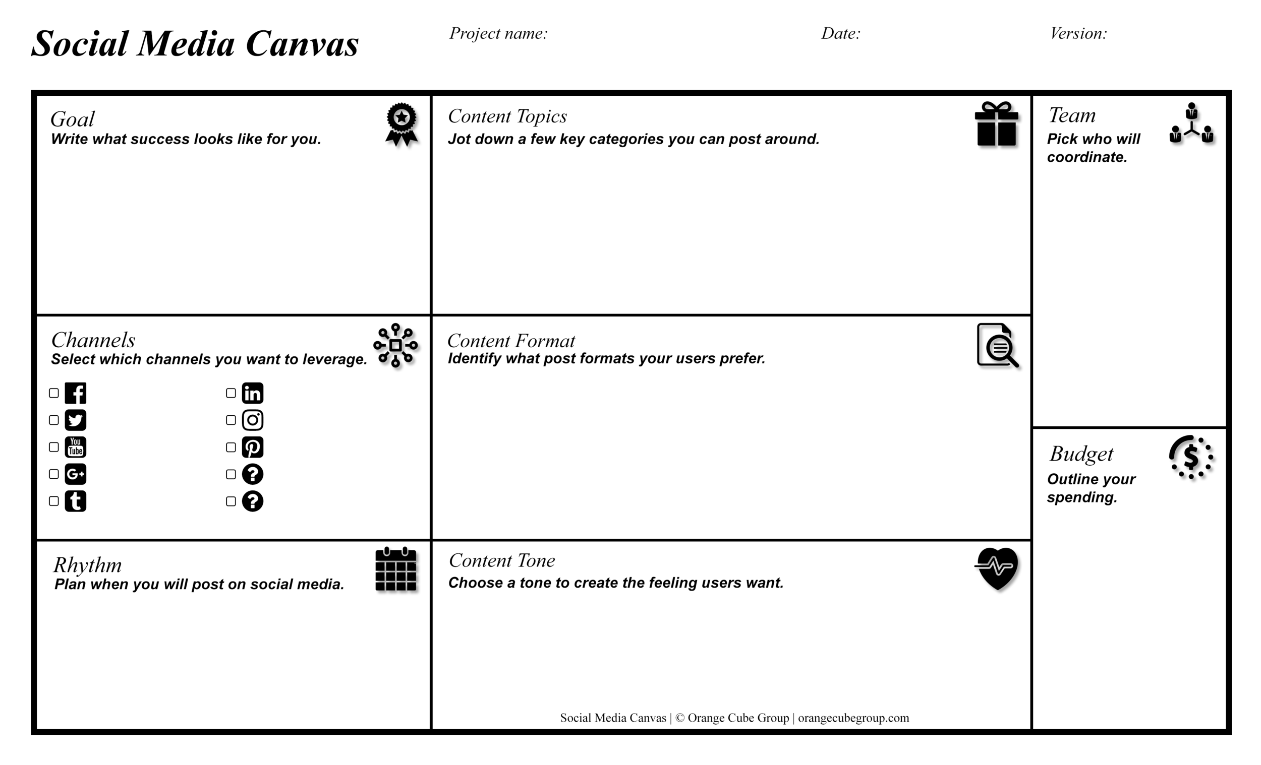Social Media Canvas — Spencer Field