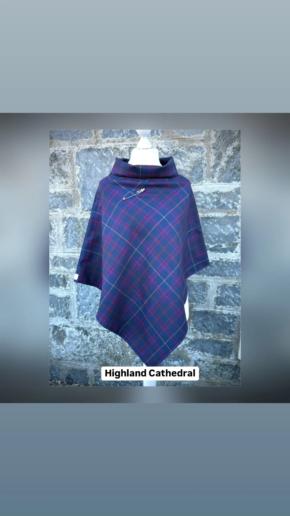Scottish Tartan wool poncho®️ order page — The Highland Tweedery