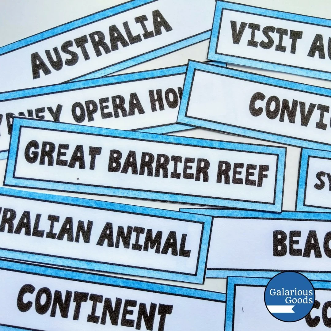 Australia Writing Prompt Cards — Galarious Goods