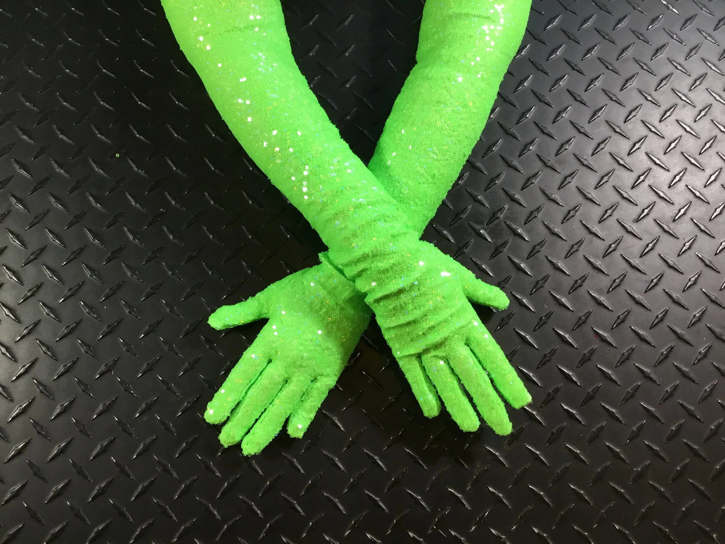 Neon Green Gloves