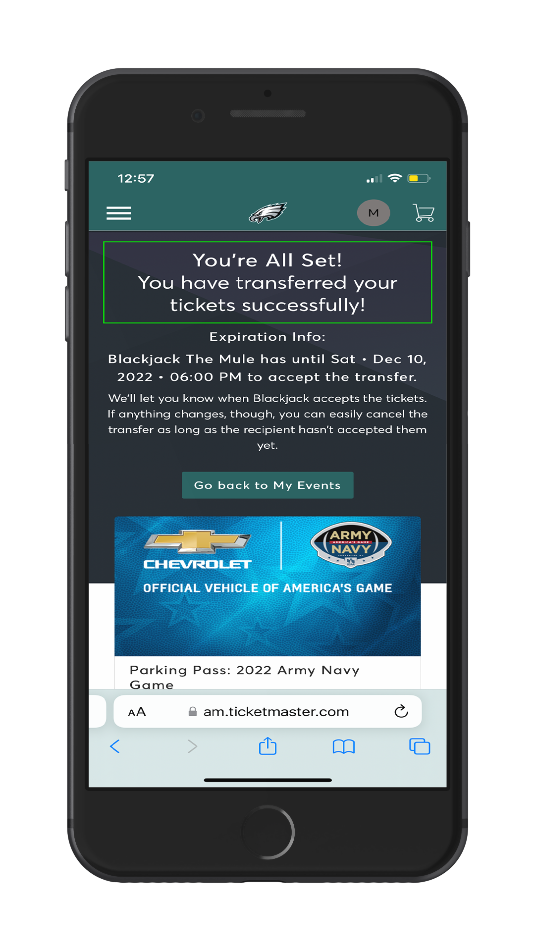 Mobile Parking - Army-Navy Game — Army Gameday