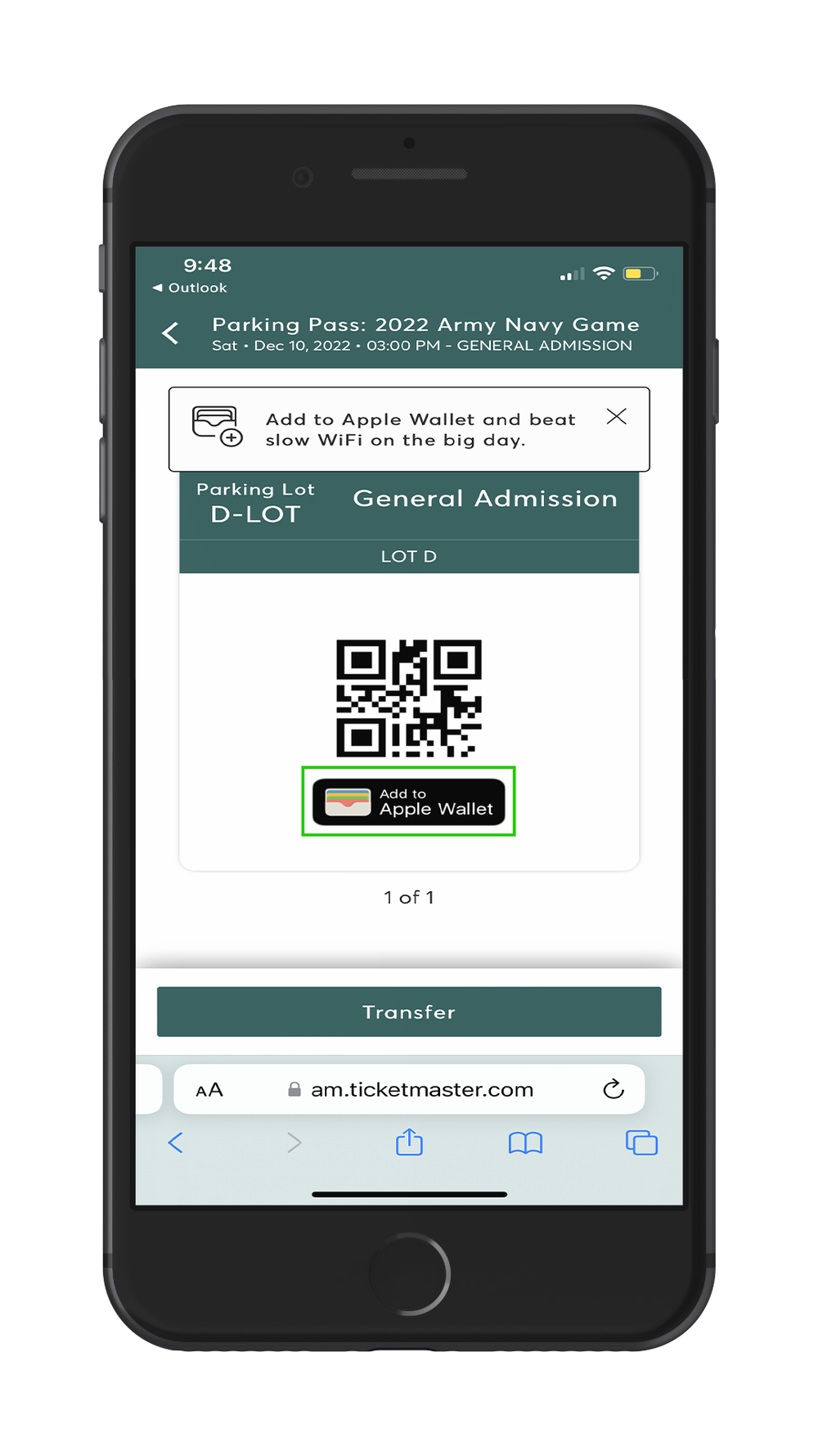 Mobile Parking - Army-Navy Game — Army Gameday